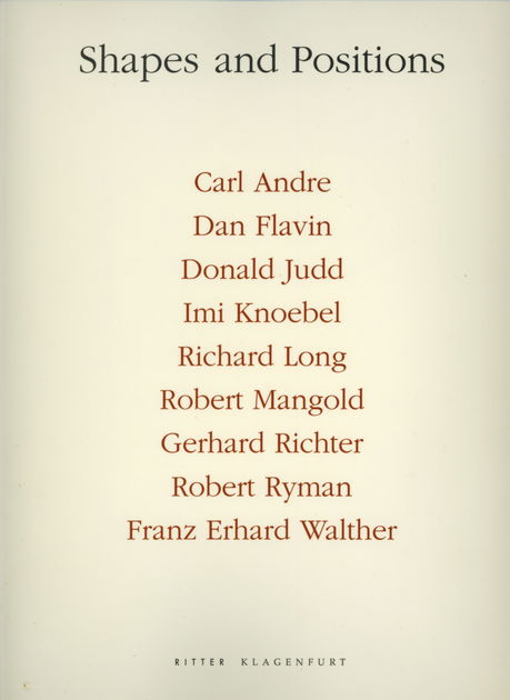 Shapes And Positions Carl Andre Dan Flavin Donald Judd 675 » Literatur ...